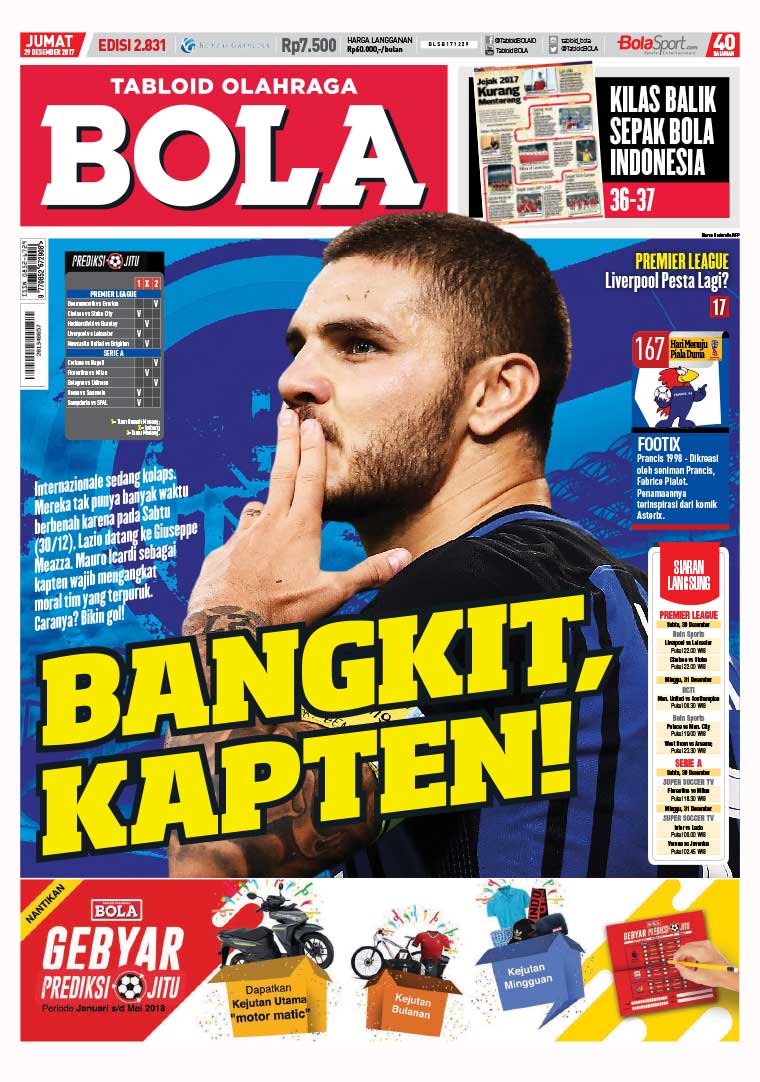 Jual Majalah Tabloid Bola Sabtu ED 2831 Desember 2017 - Gramedia ... Jual Majalah Tabloid Bola Sabtu ED 2831 Desember 2017 - Gramedia ...